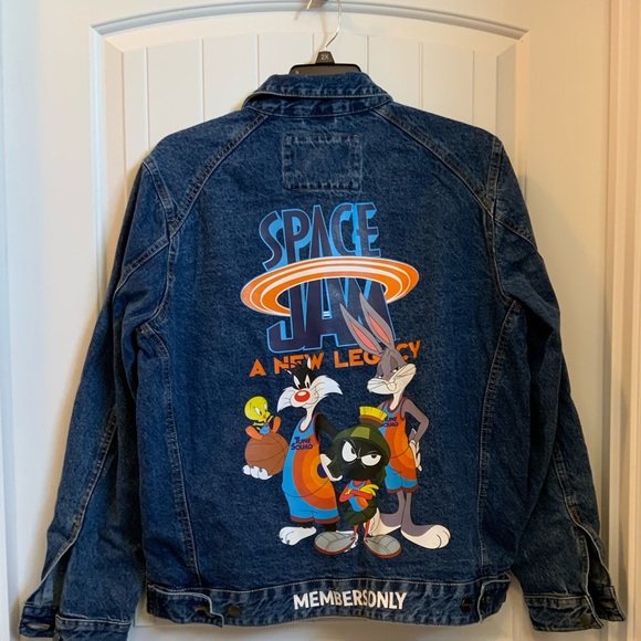 Members Only | Jackets & Coats | Members Only Space Jam Denim Jacket Xl ...